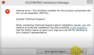 Error “Internal Error: The Windows Installer for this product component ...