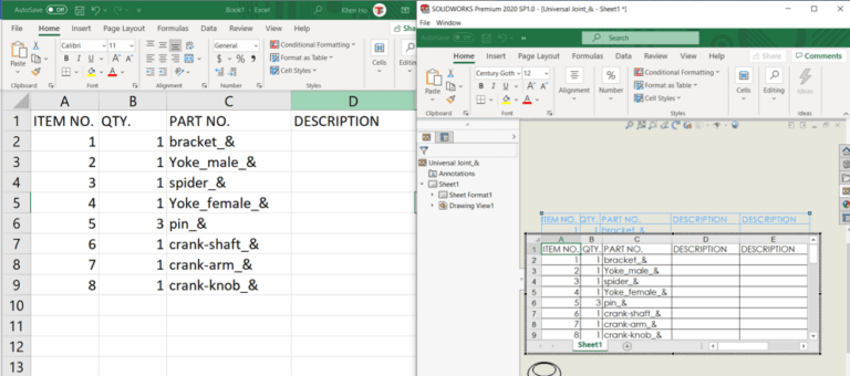 How to Easily Connect Your BOM Table to Microsoft Excel